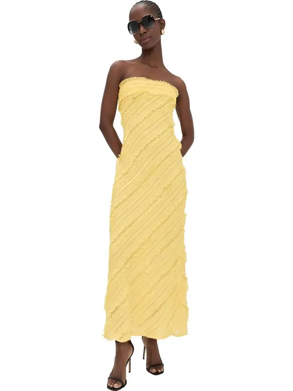 Endless Rose Strapless Maxi Dress - Butter