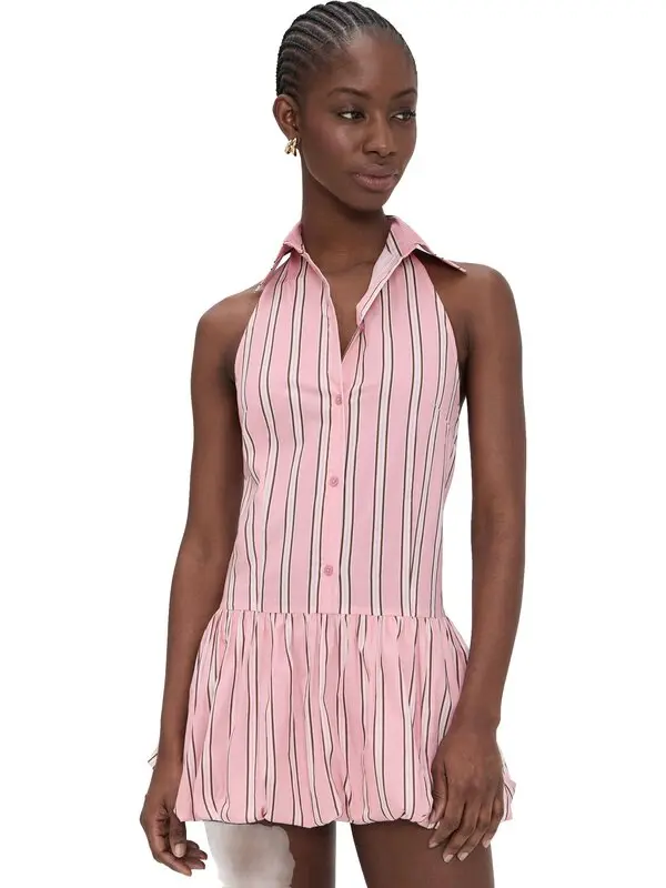 SEROYA Anastacia Mini Dress - Cocoa Brown/taffy Pink