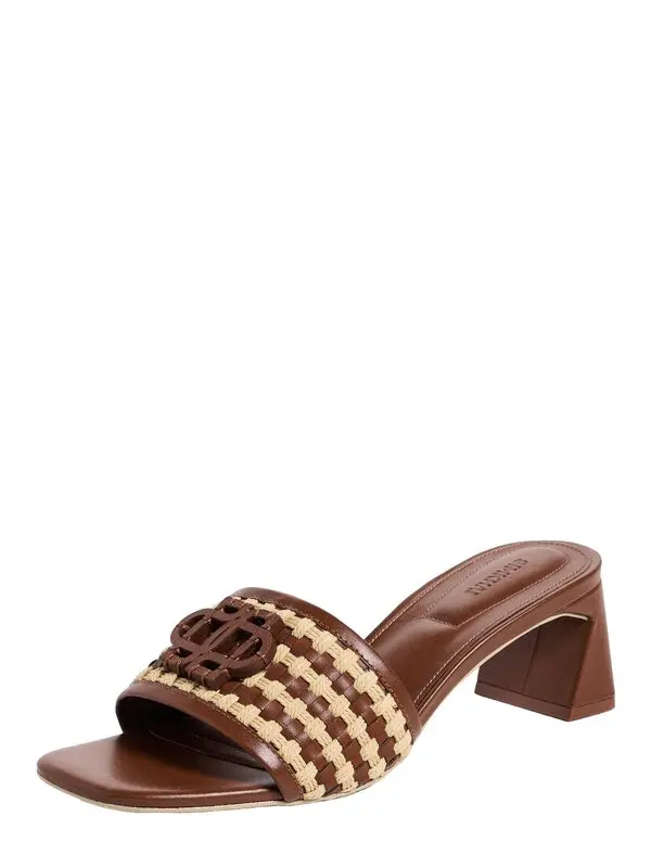 Simkhai Sydney Rope Woven Block Heel Sandals - Sequoia Multi