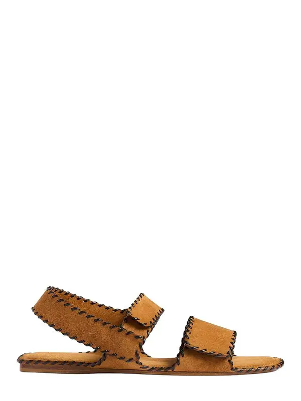 Khaite Boden Suede Sandals - Caramel