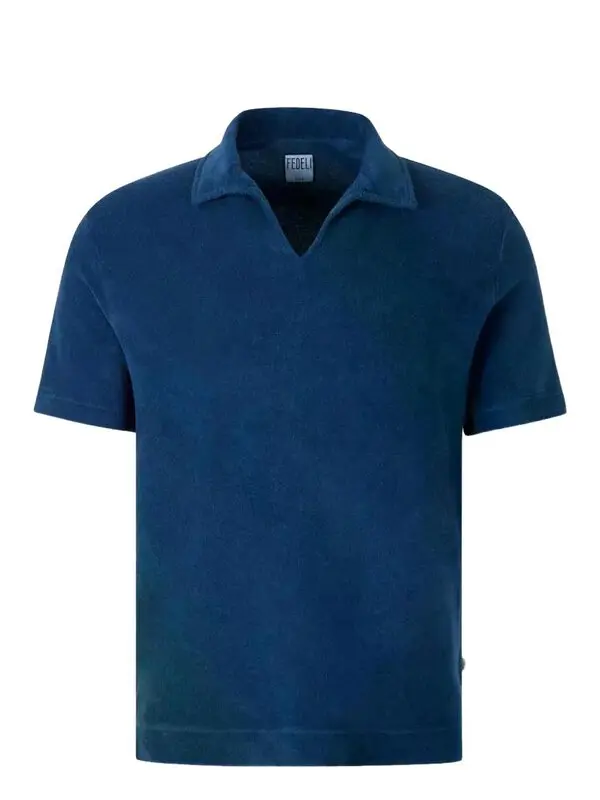 Fedeli V-neck T-shirt - Blue