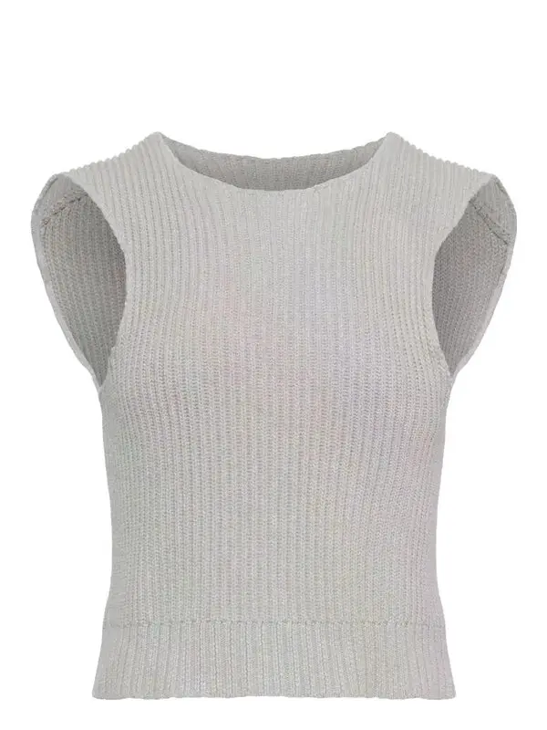 MAISON MARGIELA Ribbed Knit Vest - Grey
