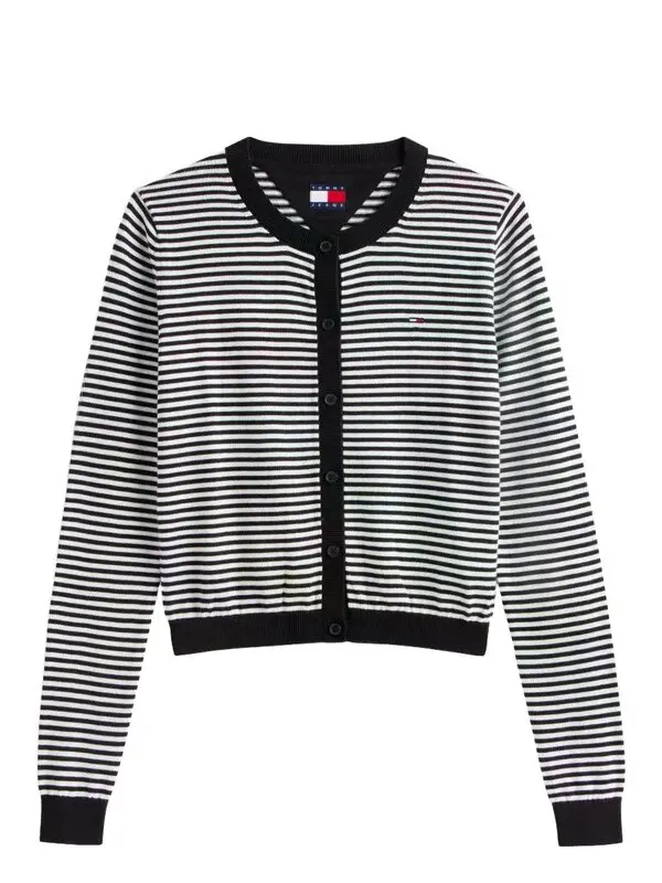 Tommy Hilfiger Striped Cardigan - Black