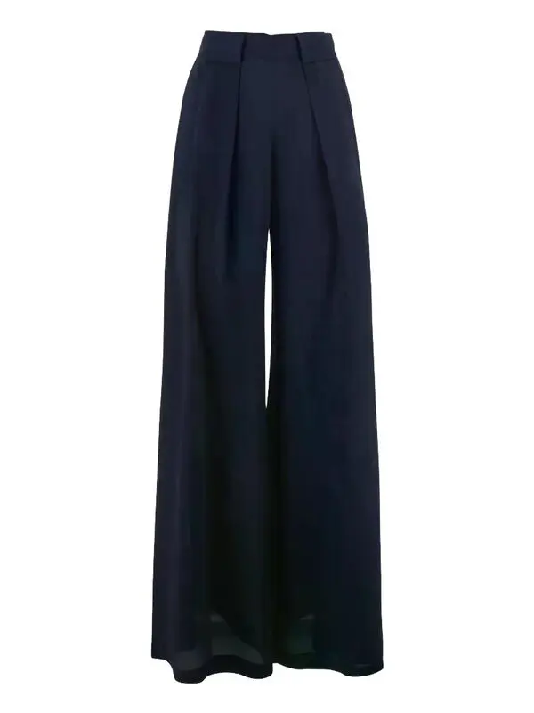 Momoni Pleated Palazzo Pants - Blue