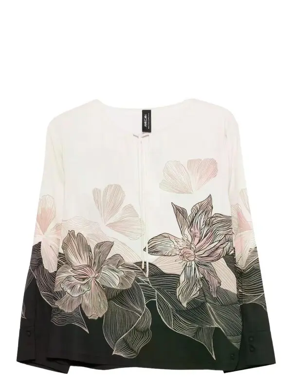 MARCCAIN Floral Print Blouse - Neutrals