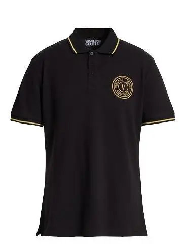 Versace Polo Shirt Size Cotton - Black