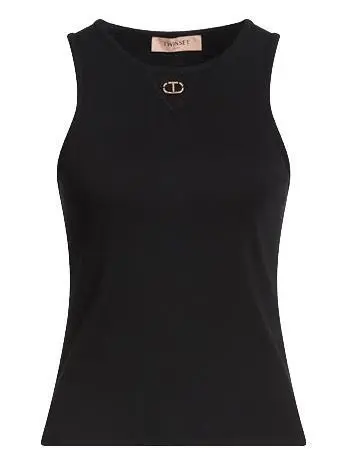TWINSET Cotton Tank Top - Black