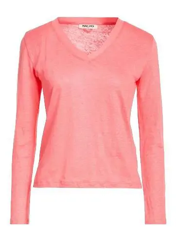Max & Moi T-shirt In Linen And Silk - Salmon Pink