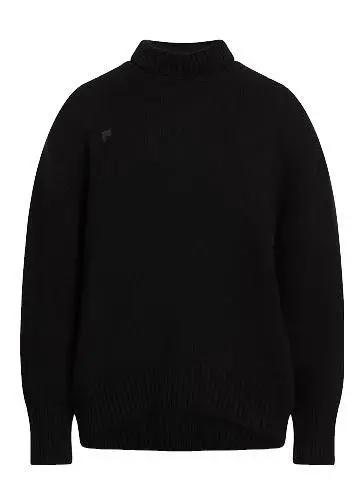 PANGAIA Turtleneck Recycled Cashmere & Wool Knit Top - Black