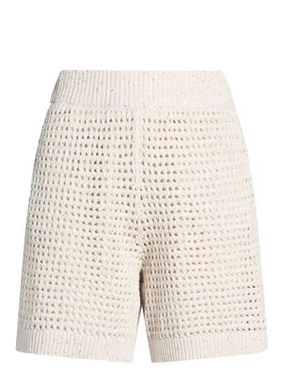 Brunello Cucinelli Crochet Knit Shorts - White