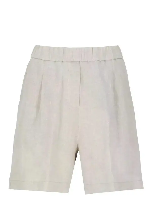 PANICALE Elasticated Linen Shorts - Neutrals