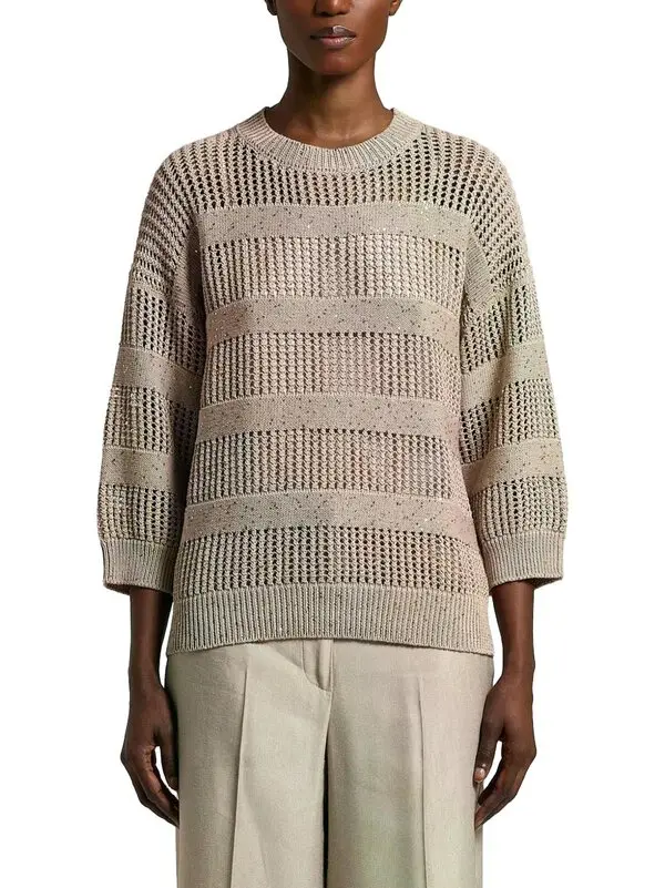 Peserico Sequin-embellished Jumper - Neutrals