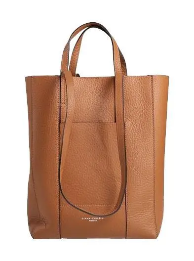 GIANNI CHIARINI Leather Shopper Bag - Brown