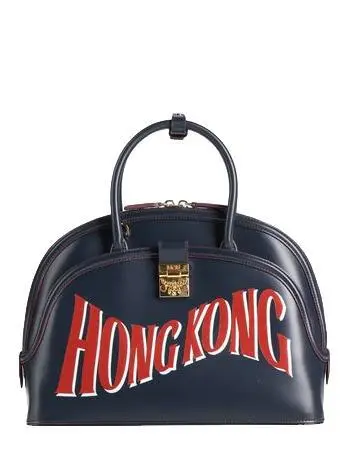 Mcm Leather Tote - Navy