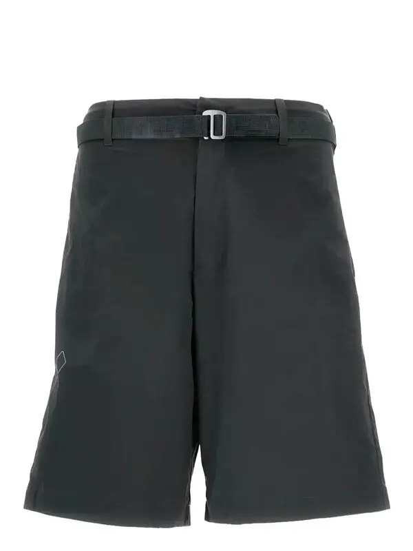 PAS NORMAL STUDIOS Off-race Logo Belt Shorts - Grey