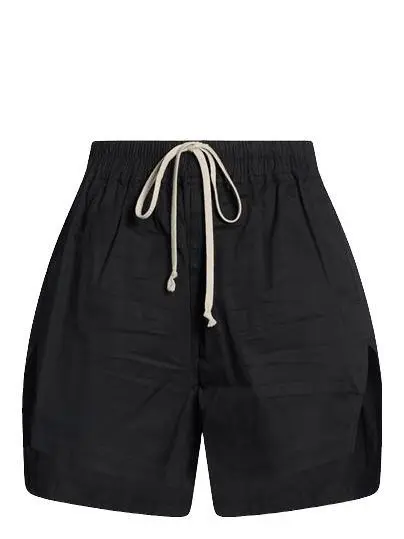 Rick Owens Cotton Poplin Shorts - Black
