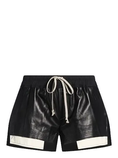 Rick Owens Leather Shorts - Black