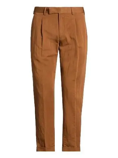 PT TORINO Pants Size Cotton, Linen - Brown