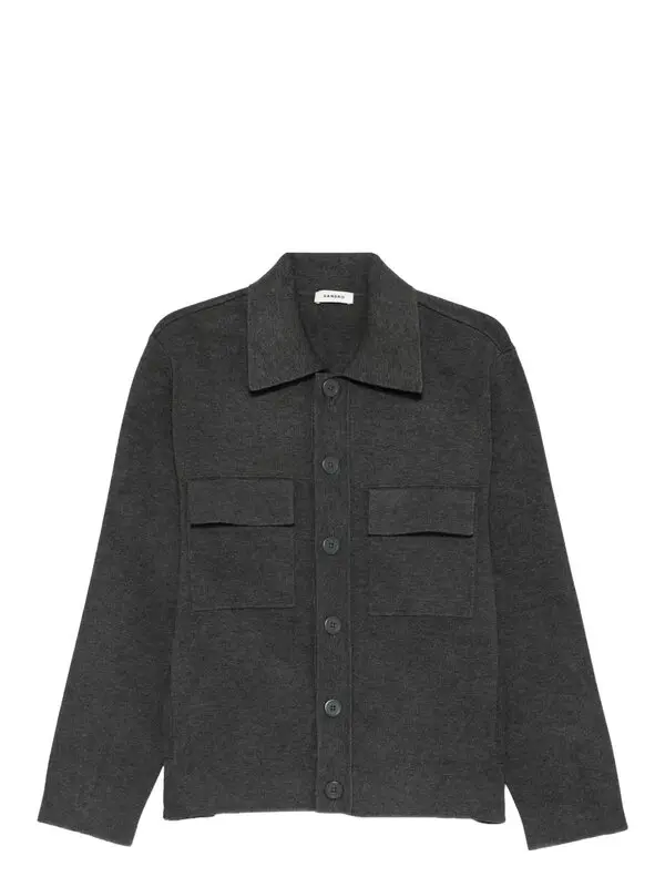 Sandro Buttoned Pocket Cardigan - Grey