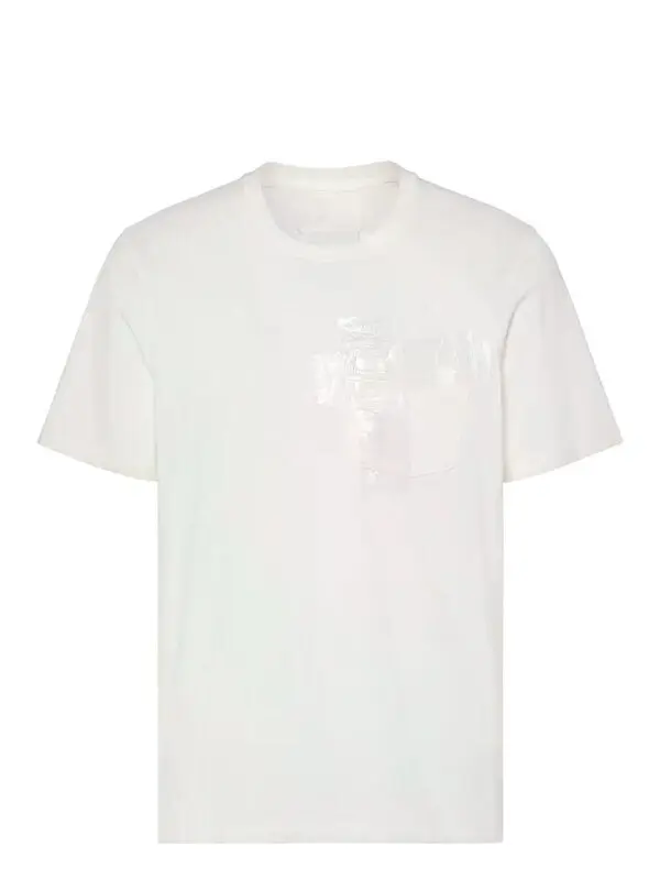 MAISON MARGIELA Taped-pocket Cotton T-shirt - White