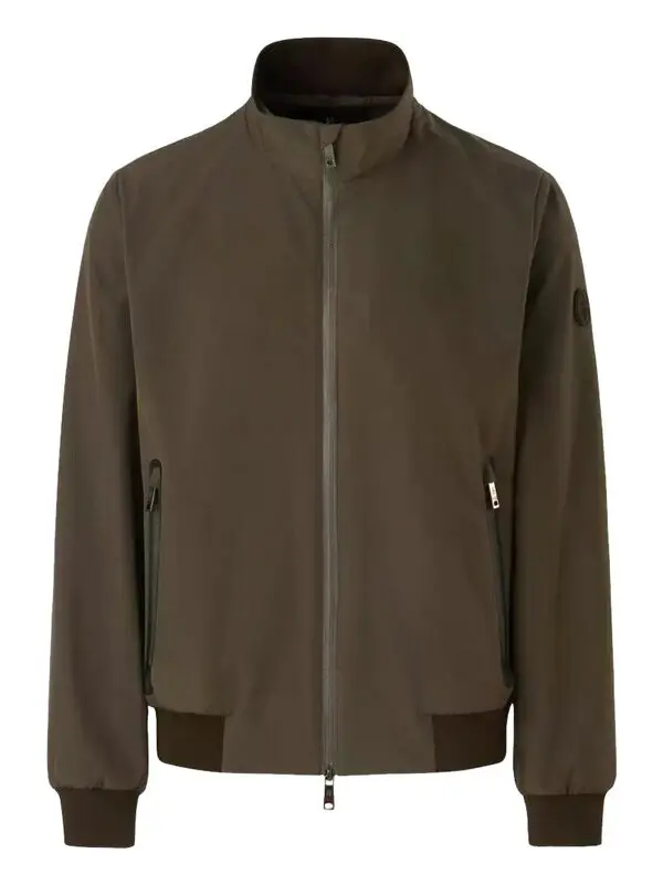 CONTE OF FLORENCE Zip-up Bomber Jacket - Brown