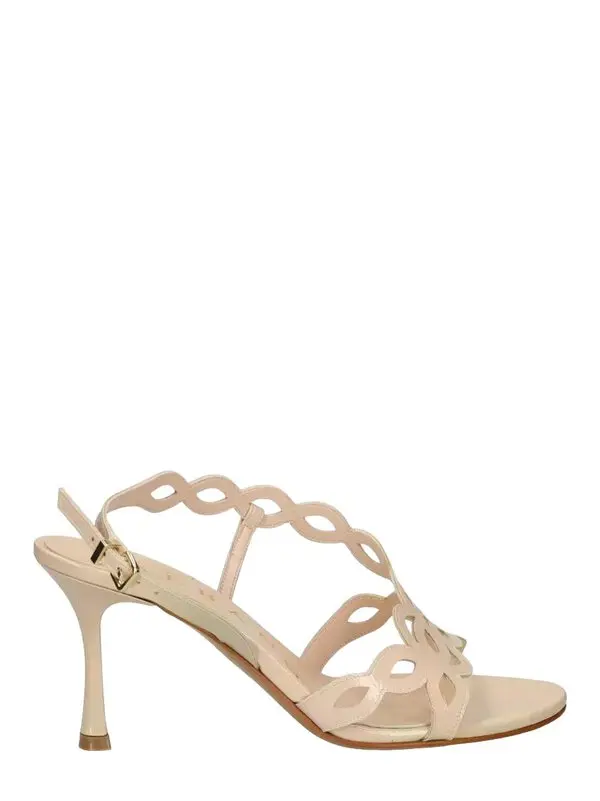 ALBANO Cut-out Heeled Sandals - Neutrals
