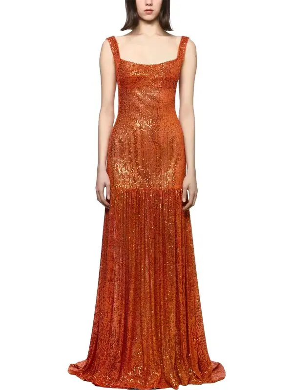 ATU BODY COUTURE Sequin-embellished Maxi Dress - Orange
