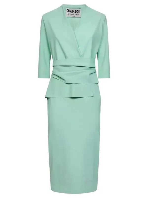 Chiara Boni La Petite Robe Wrap-detail Midi Dress - Green