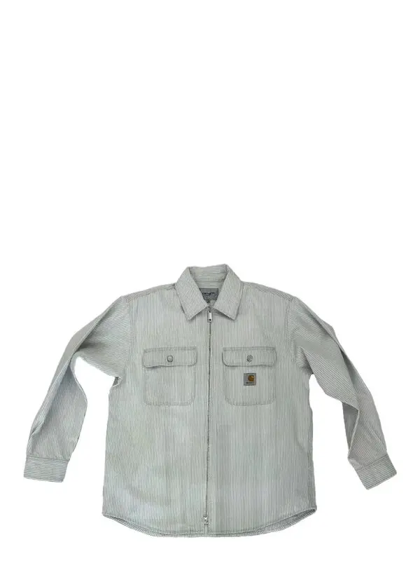 Carhartt Work In Progress Striped Zip-up Shirt - Neutrals