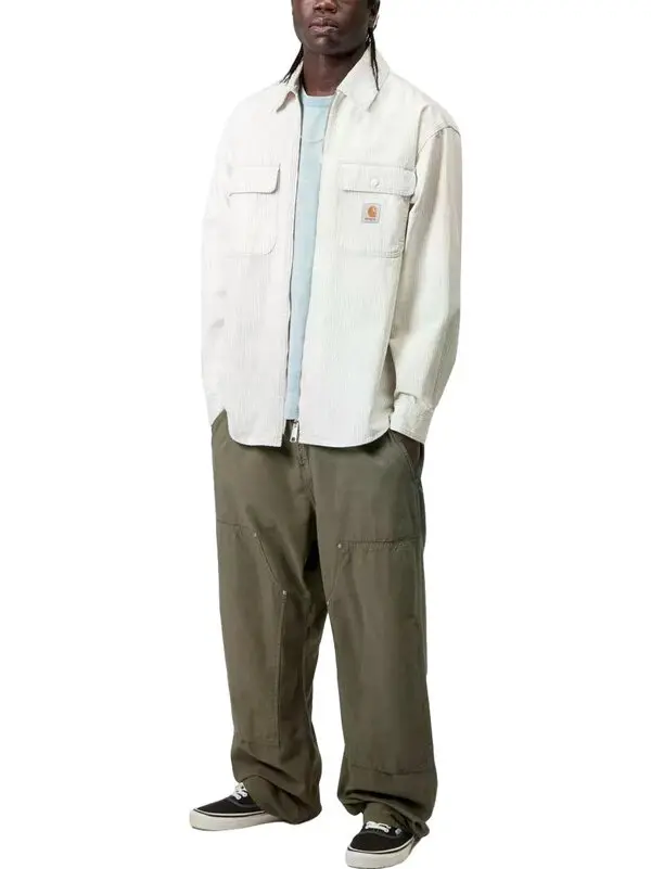 Carhartt Work In Progress Striped Zip-up Shirt - Neutrals