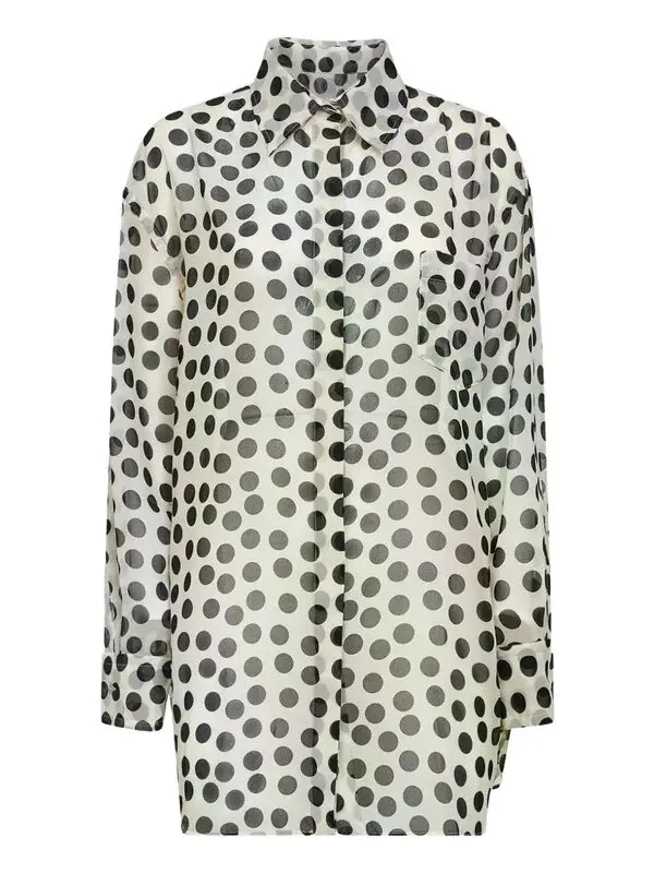 Chiara Boni La Petite Robe Polka-dot Print Shirt - Neutrals