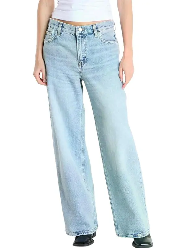 Calvin Klein Low Rise Wide-leg Jeans - Blue
