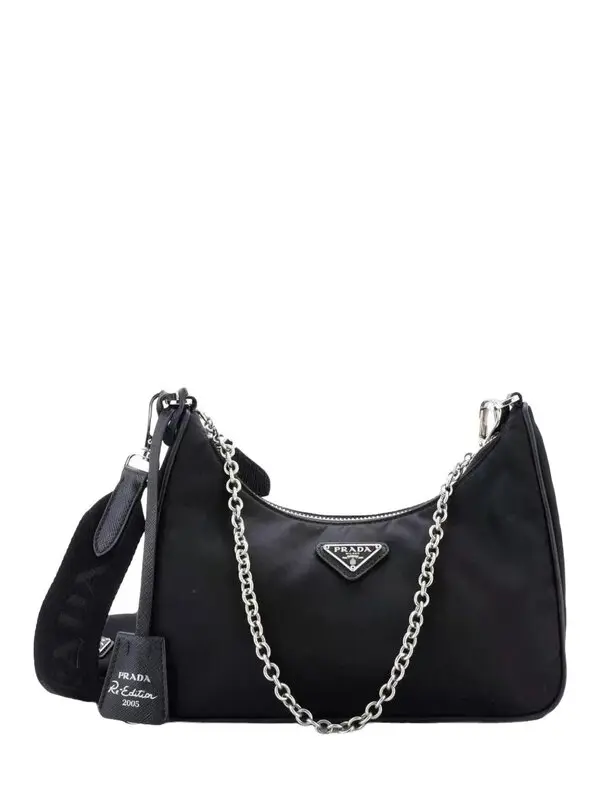 Prada Re-edition 2005 Tessuto Small Crossbody Bag - Black