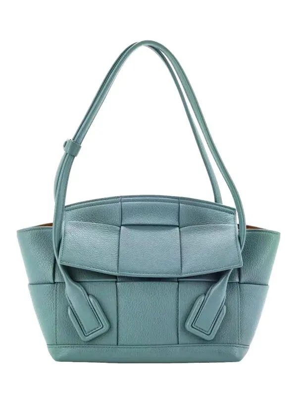 Bottega Veneta Arco Maxi Intrecciato Small Shoulder Bag - Green