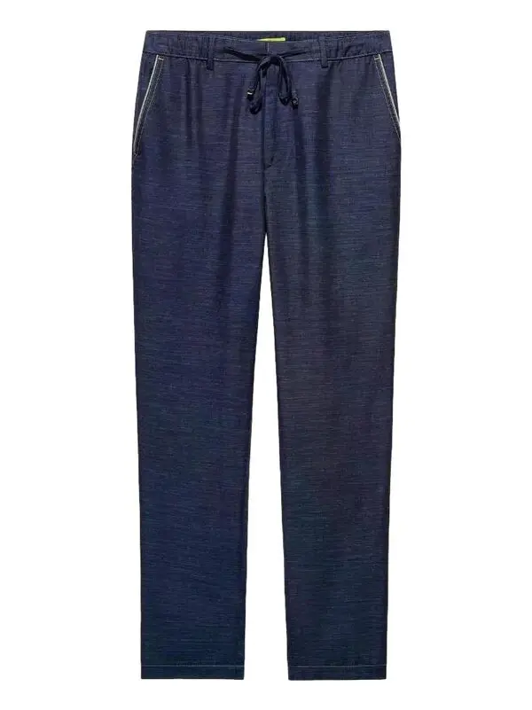 Shanghai Tang Drawstring-fastening Trousers - Blue