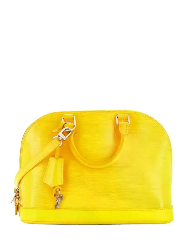 LOUIS VUITTON Alma Handbag Epi Leather Pm Satchel - Yellow