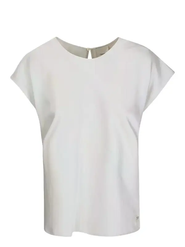 Calvin Klein Matte Satin Sheath Top - Neutrals