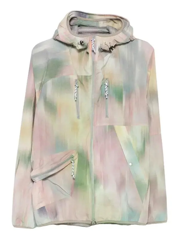 Kolor Abstract-print Hooded Jacket - Pink