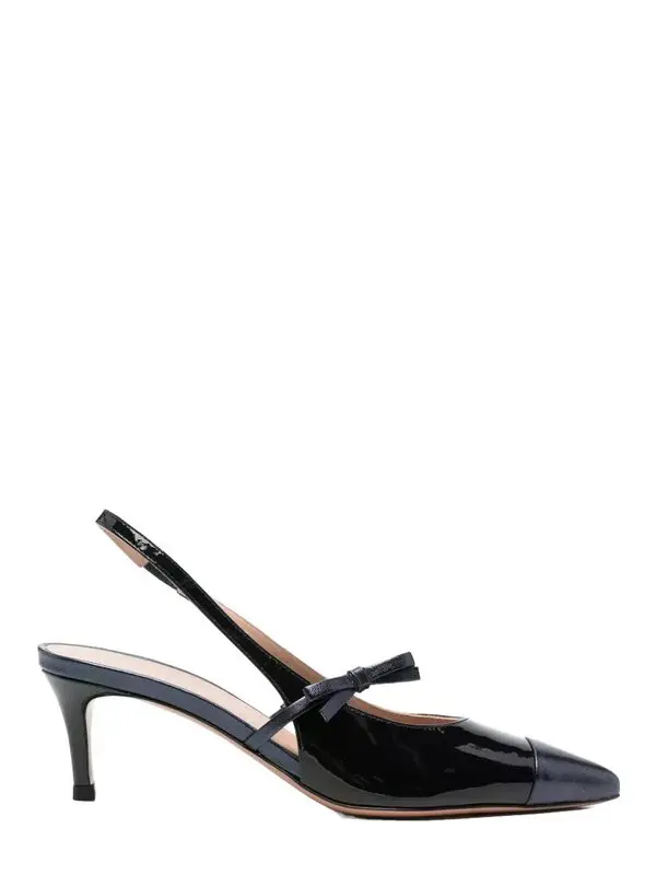 FESTA MILANO Berice Bow-detail Leather Pumps - Blue