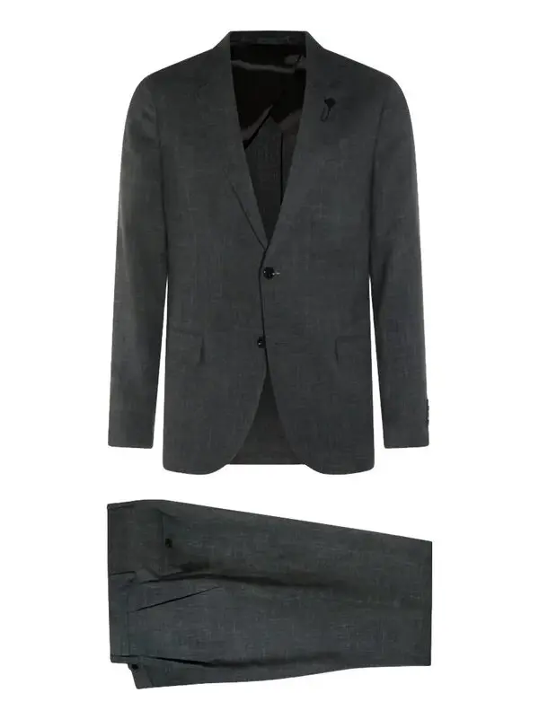 LARDINI Notched-lapel Suit - Grey