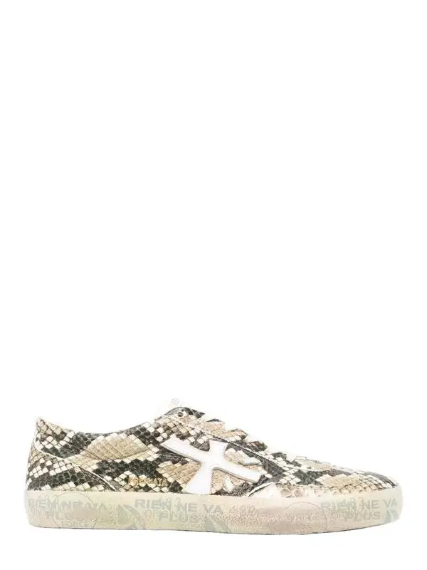 Premiata Crocodile-effect Sneakers - Neutrals