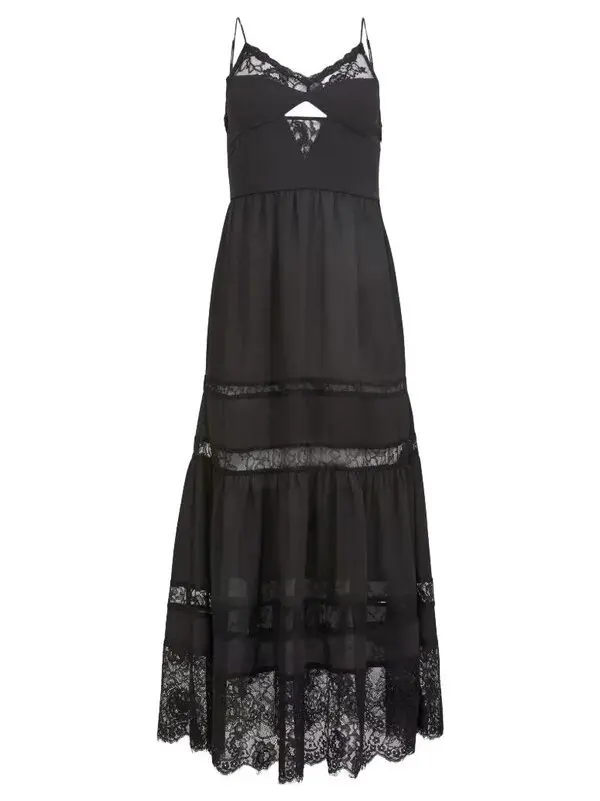 FLEUR DU MAL Adeline Lace Maxi Dress - Black