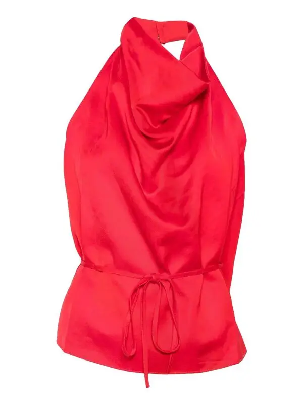 MARQUES' ALMEIDA Halterneck Backless Top - Red