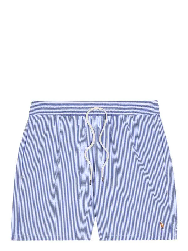 Polo Ralph Lauren Striped Seersucker Swim Shorts - Blue
