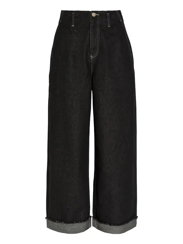 DAMSON MADDER Pascal Wide-leg Jeans - Black
