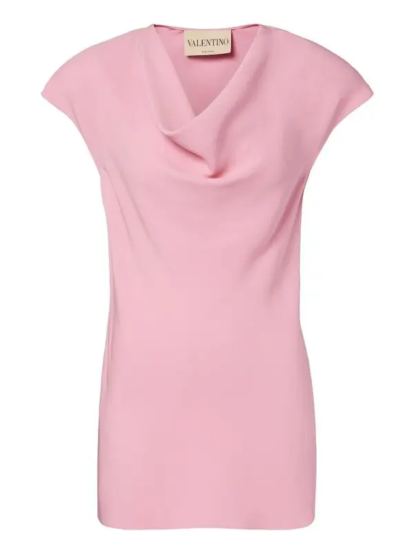Valentino Garavani Cady Couture Draped Top - Pink
