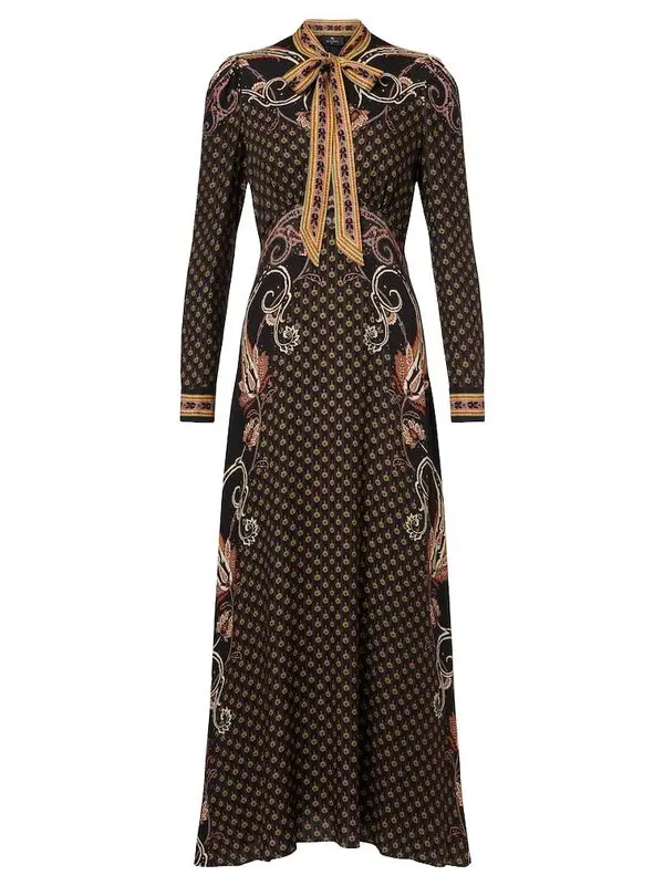 Etro Printed Maxi Dress - Black
