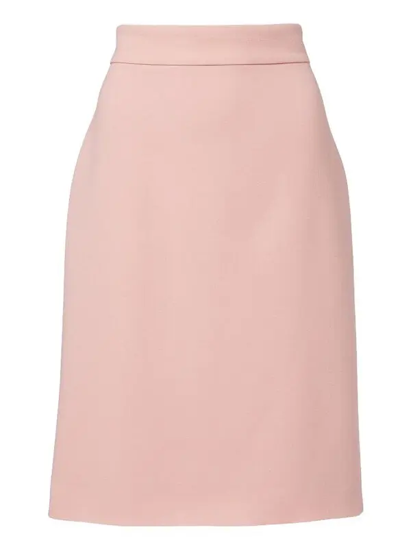 Valentino Garavani Virgin Wool Crêpe Midi Skirt - Pink