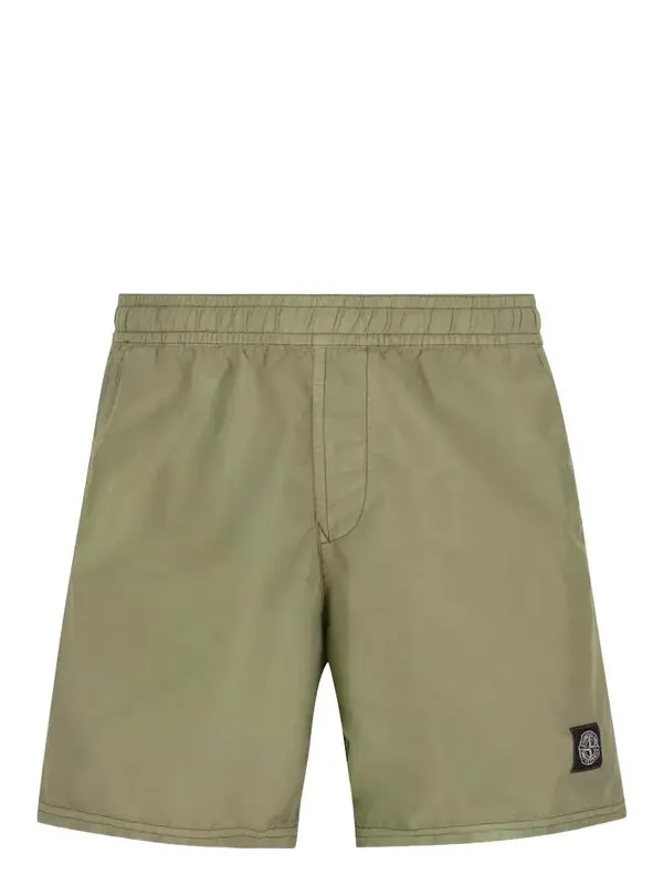 Stone Island Logo Swim Shorts - Green