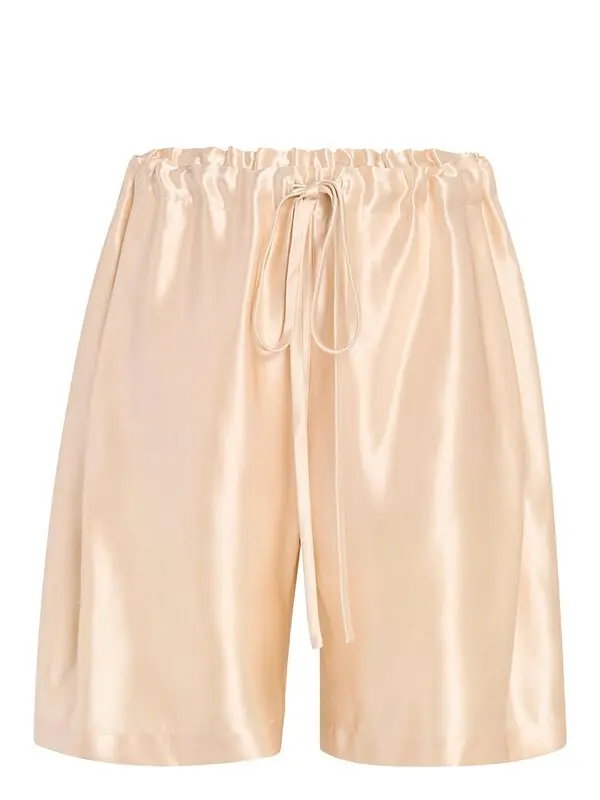 Khaite Rohe Satin Shorts - Light Pink